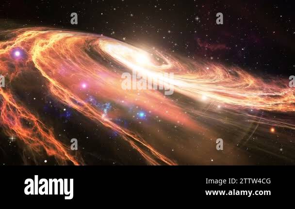 Rotating spiral galaxy with stars in outer space Stock Video Footage ...