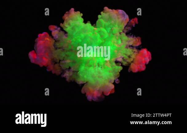 Colored smoke explosion in 4K. High quality video of colored smoke ...
