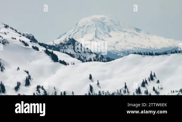 Snowy landscape mt rainier Stock Videos & Footage - HD and 4K Video ...