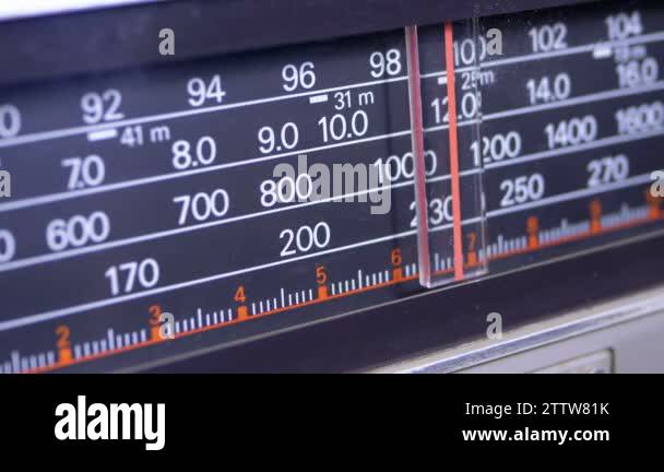 Tuning Analog Radio Dial Frequency on Scale of the Vintage Receiver ...