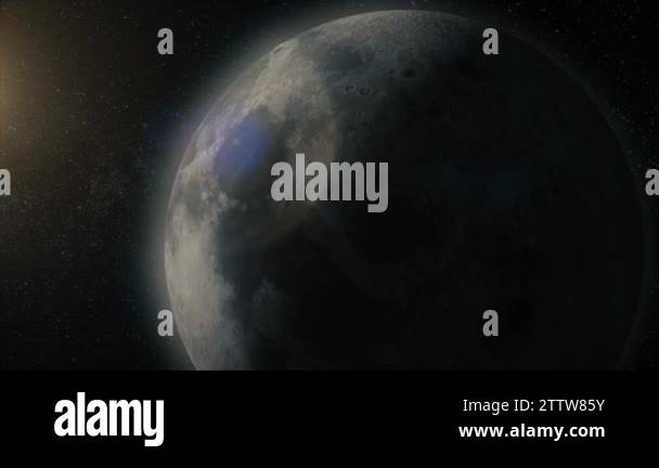 Moon Phases Realistic Fit Height Loop. Animation moon phases with light ...