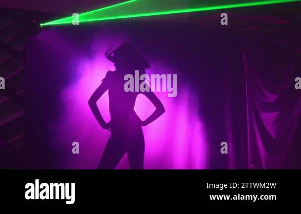 Flashing fluorescent lights in the design of a nightclub Stock Video ...