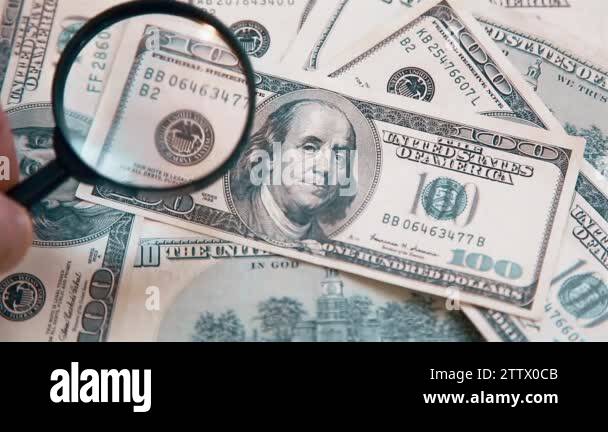 Verification of the authenticity of hundred-dollar bills HD 1920x1080 ...