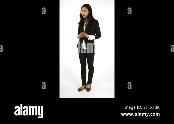 Angry demon Woman talking interview Stock Video Footage - Alamy