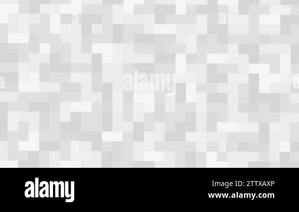 White mosaic background breaks up into small pieces and reveals green ...