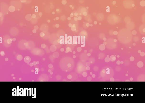 Animated orange pink bokeh background with glowing particle lights ...