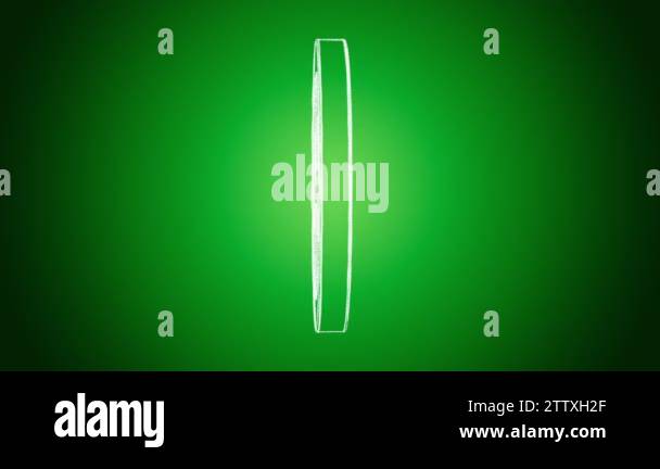 Hand drawn isolated peace symbol spinning on the green background ...