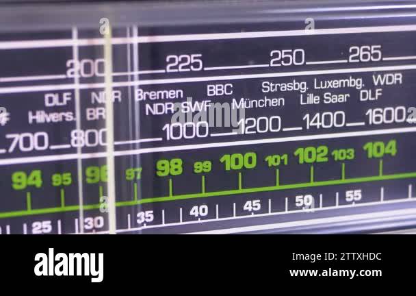 Tuning Analog Radio Dial Frequency on Scale of the Vintage Receiver ...