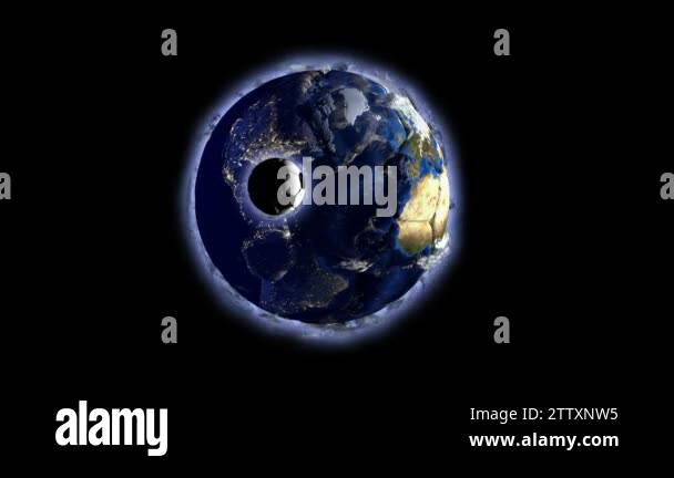 Planet Earth in the form of a ball in space, maps and textures provided ...