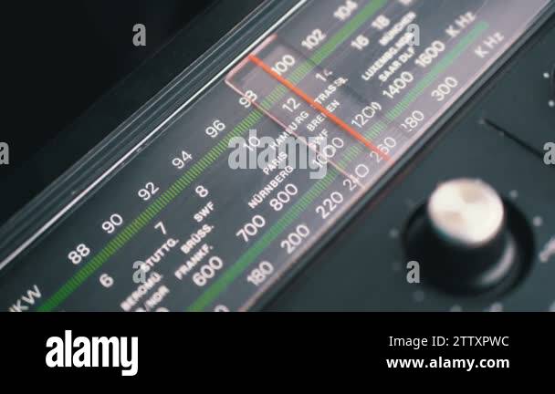 Tuning Analog Radio Dial Frequency on Scale of the Vintage Receiver ...