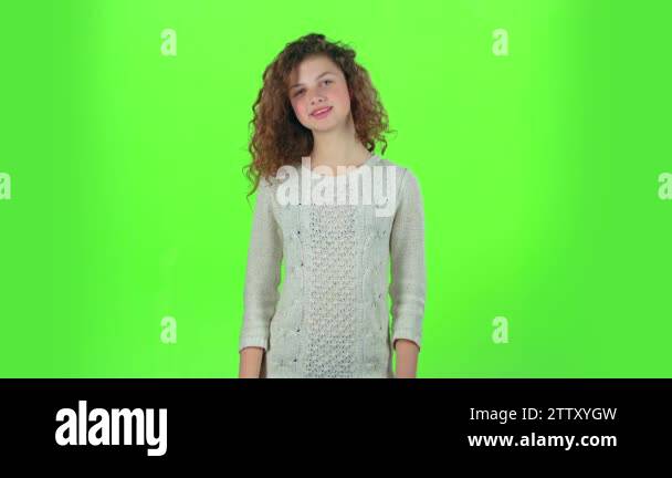 Teenage shows different emotions. Green screen Stock Video Footage - Alamy