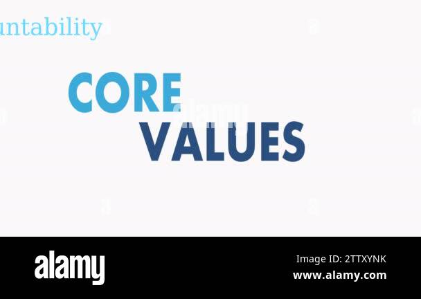 Core values word cloud, business concept - Illustration Stock Video ...
