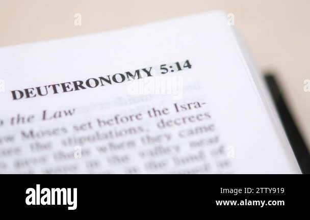 Deuteronomy Book Of The Bible Stock Video Footage - Alamy