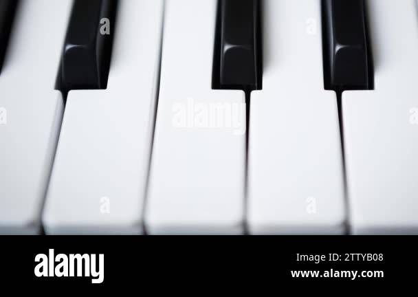 Footage of professional digital midi keyboard for playing music.Piano ...