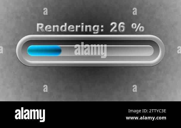 Process of Rendering in the screen. 4K Resolution. Prores 4444 ...
