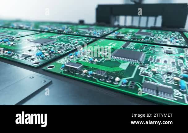 Beautiful Process of Robotic Arm Circuit Board Production on Conveyor ...