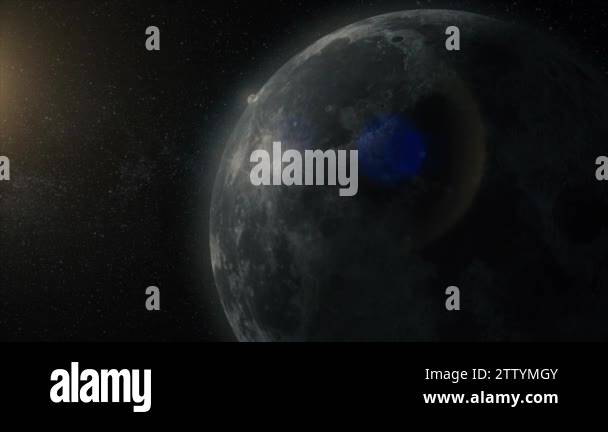 Moon Phases Realistic Fit Height Loop. Animation moon phases with light ...