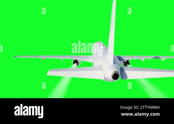 Passenger flying Plane animation. A condensation trail of an airplane ...