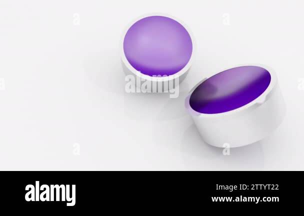 Abstract 3d cylinder with glass reflection surface rotating. 4k ...