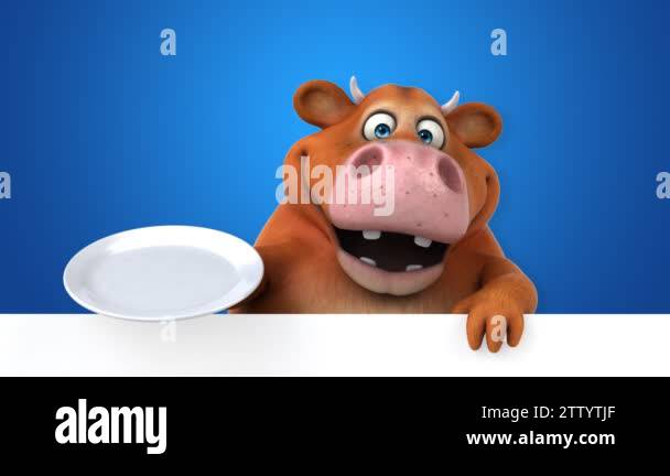 Cow fun cartoon character plate Stock Videos & Footage - HD and 4K ...