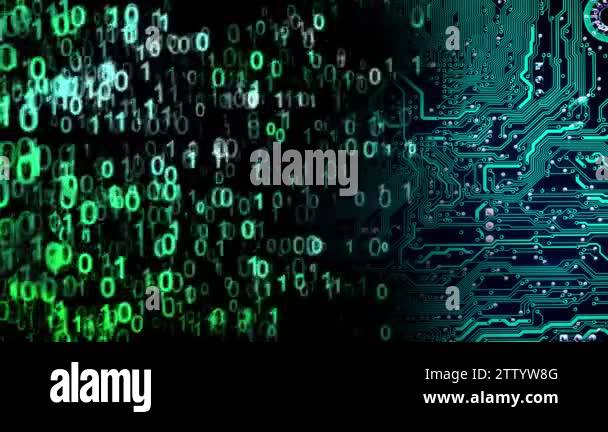 The binary code is generated from left to right, and the digits are ...