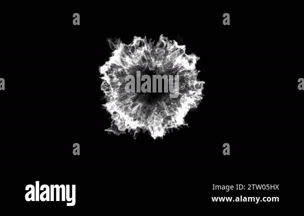 3D smoke explosion shockwave effect and divergent wave isolated on ...