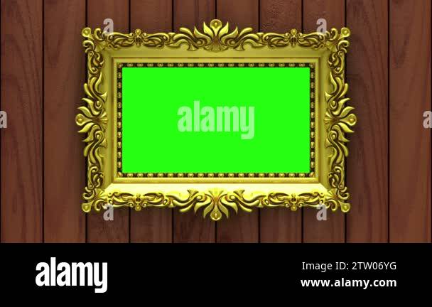 Countdown in gold picture frames on brown wood background. Mock-up for ...