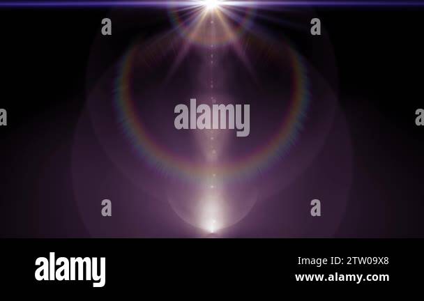 side flickering star sun rays lights optical lens flares shiny ...