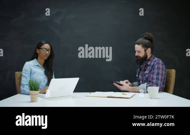 4k man woman working using Stock Videos & Footage - HD and 4K Video ...