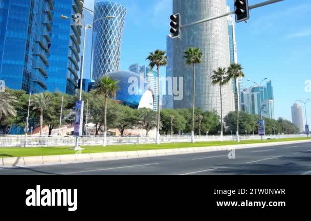 Al corniche street al dafna doha qatar Stock Videos & Footage - HD and ...