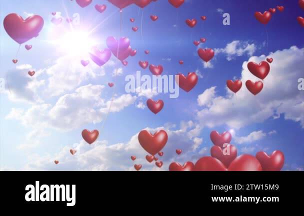 Heart Balloons // 1080p Romantic And Wedding Video Background Loop ...