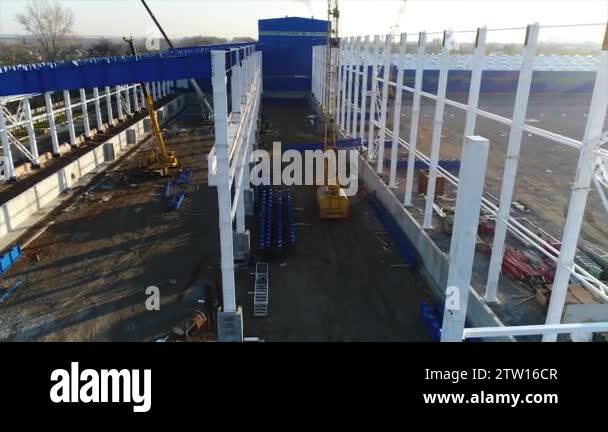Plant Construction, Construction of a large factory, Industrial ...
