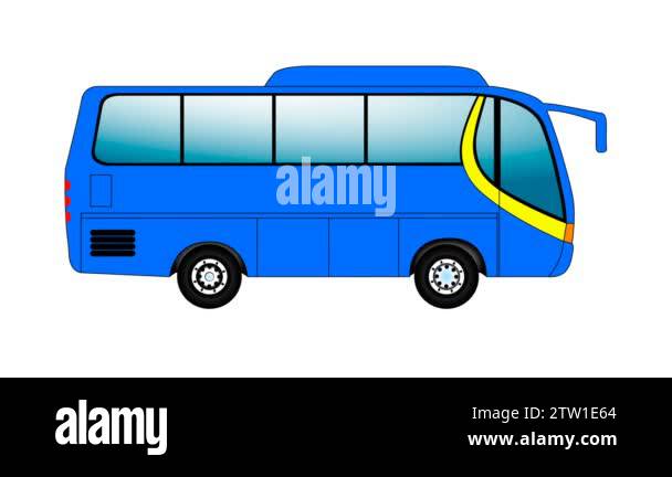 The bus rides, the wheels rotate on bumps. 60 fps. Alpha channel Stock ...