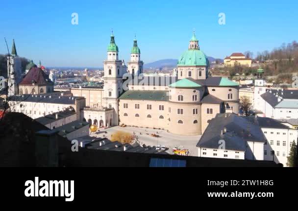 Observe Baroque Cathedral (Dom) of St Rupert and St Vergilius, wide ...