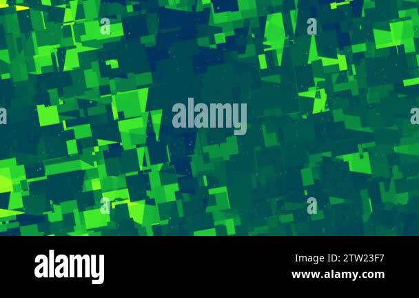 Green abstract animated artistic background with moving rectangles of different sizes computer ...