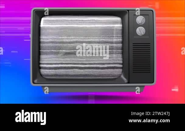 Digital animation of an old TV post showing a crazy animated emoji ...