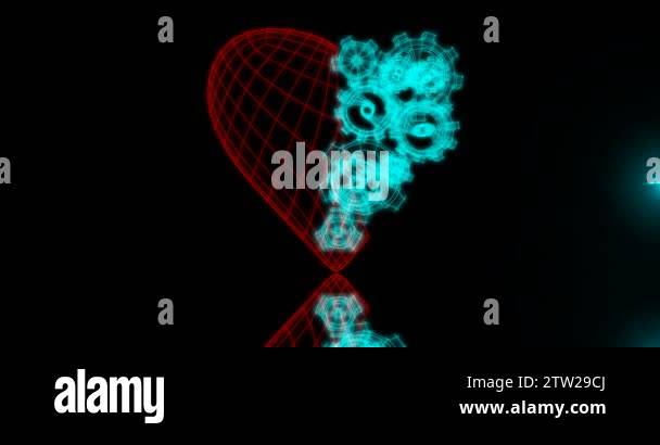 EKG Monitor. Blue ECG monitor shows healthy heart beat. Seamless loop ...