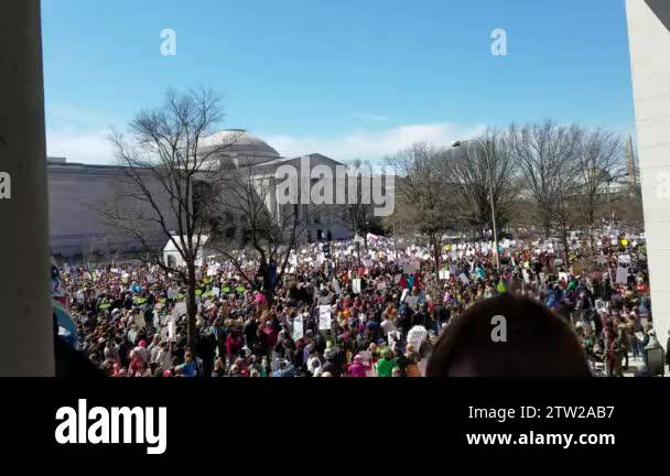 WASHINGTON, DC - MARCH 24, 2018: People participating in the March For ...