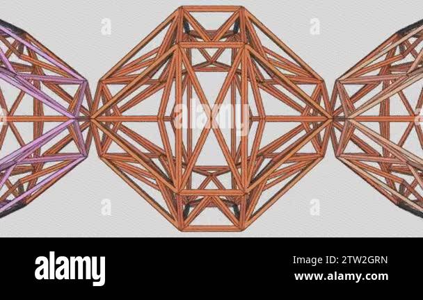 Octahedron Structure Evolving Loop 02. Colorful Pastel Animation ...