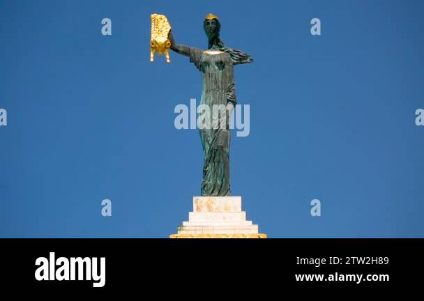 Majestic statue of Medea with Golden Fleece in hand, sightseeing in ...