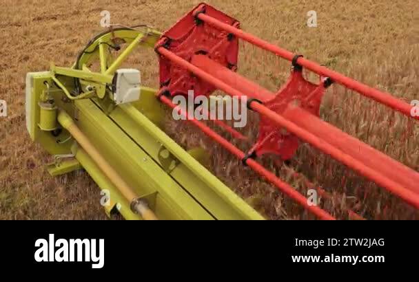 Combine Harvester. Reaper. Agment. Combine Harvester Close Up. Detail ...