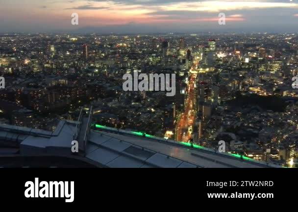 Tokyo urban skyline rooftop view skytree Stock Videos & Footage - HD ...
