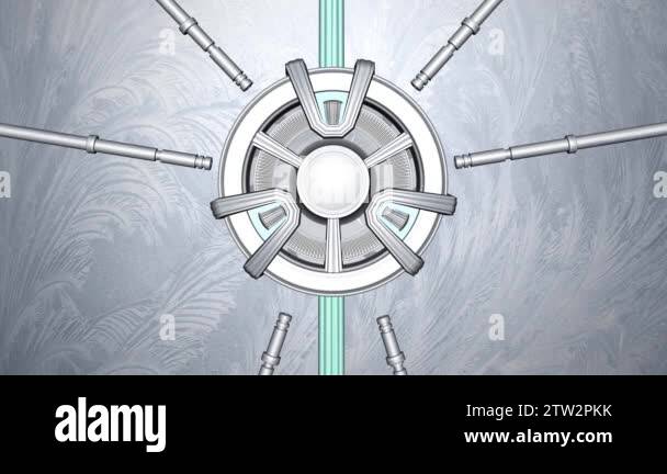 Sci-Fi Metal Gate Opening and Closing on Green Screen Background 3d ...