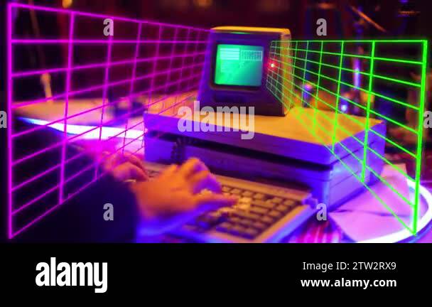 A retro 80s computer. Computer monitor is a 3d printed prop I designed ...