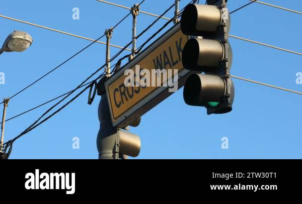 Cross walk sign Stock Videos & Footage - HD and 4K Video Clips - Alamy