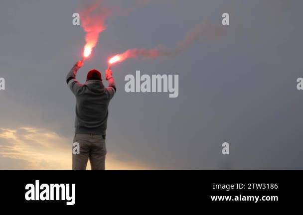 Fire signal flare Stock Videos & Footage - HD and 4K Video Clips - Alamy
