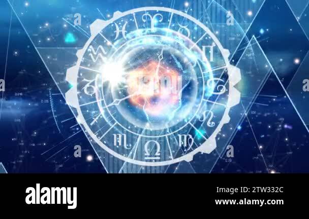 Digitally generated zodiac sign clock Stock Videos & Footage - HD and ...