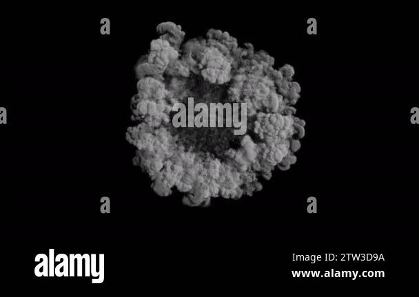 3D smoke explosion shockwave effect and divergent wave isolated on ...