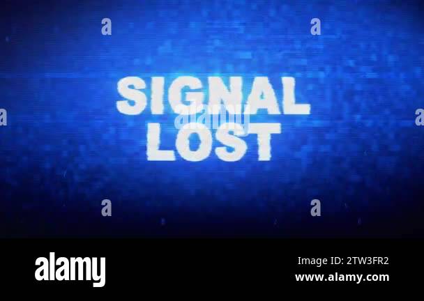 Signal Lost Text Digital Noise Twitch Glitch Distortion Effect Error Animation Stock Video ...