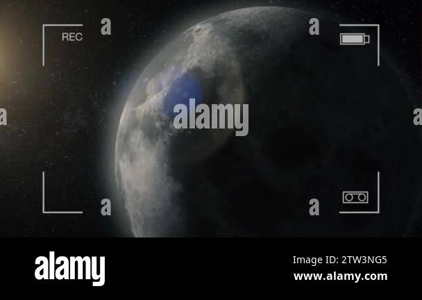 Moon Phases Realistic Fit Height Loop, camera rec. Animation moon ...